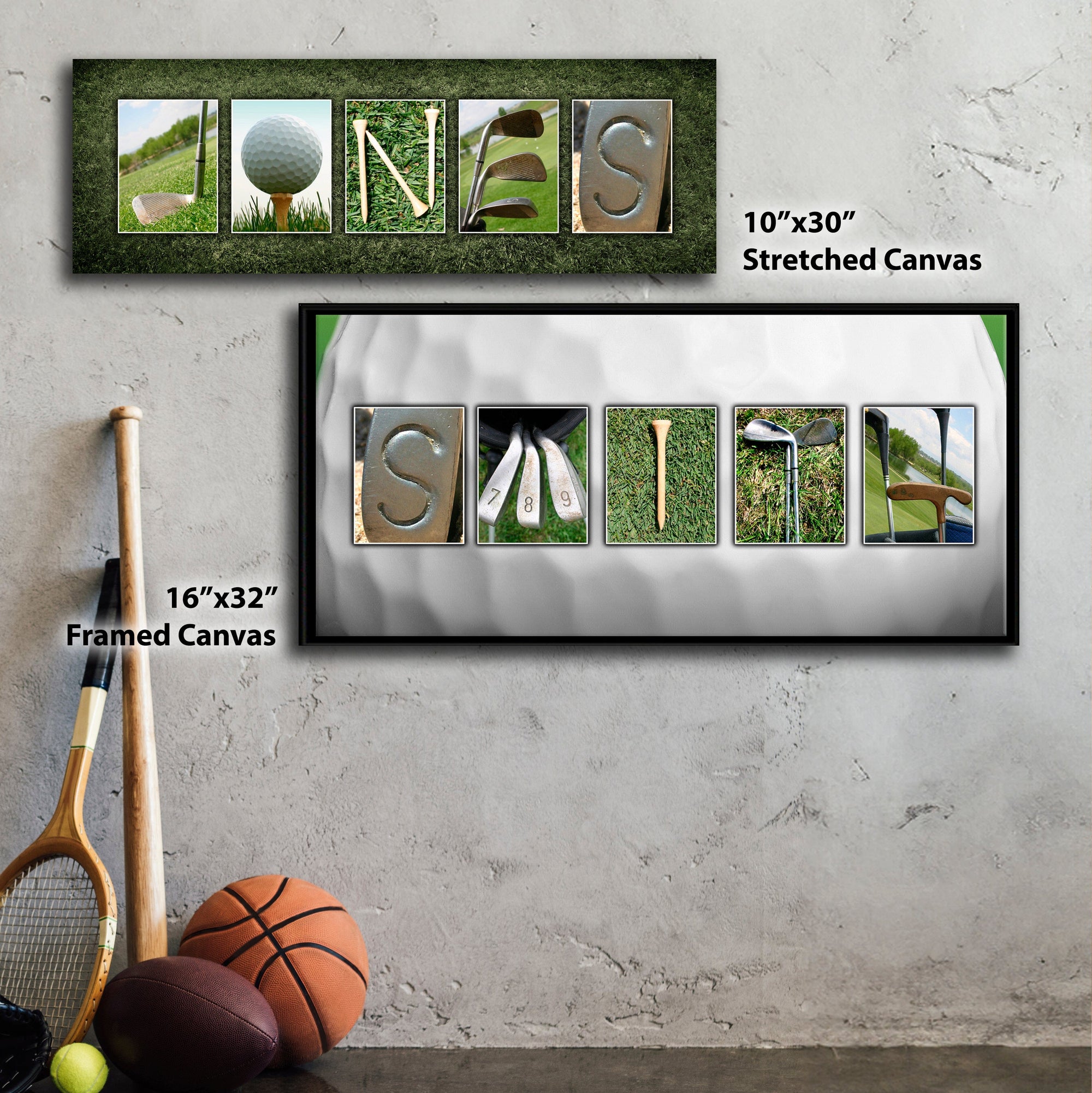 Golf Personalized Name Art — Shop Custom Name Sports Art Online ...