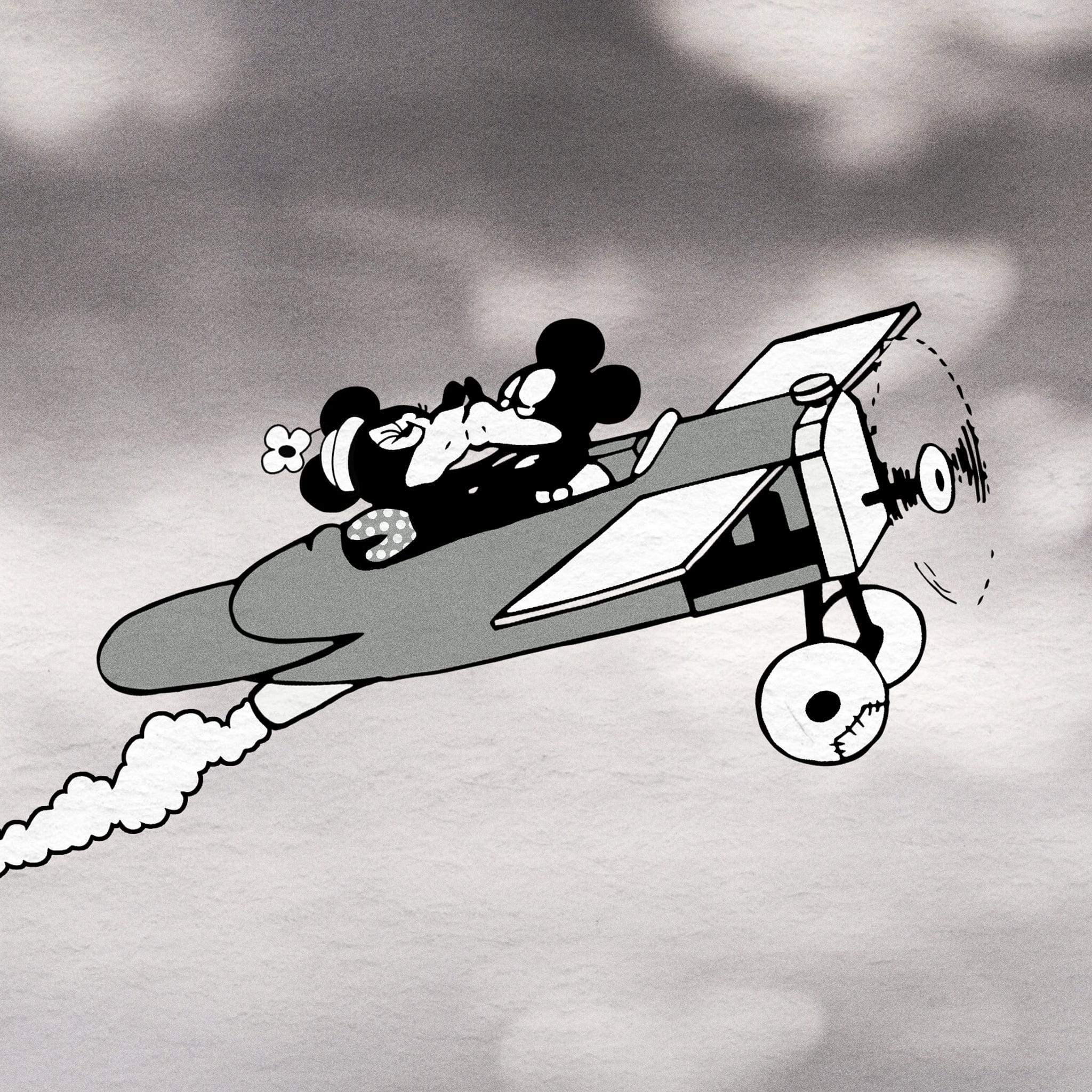Plane Crazy Mickey Mouse Art | Romantic Personalized Gift - Personal-Prints