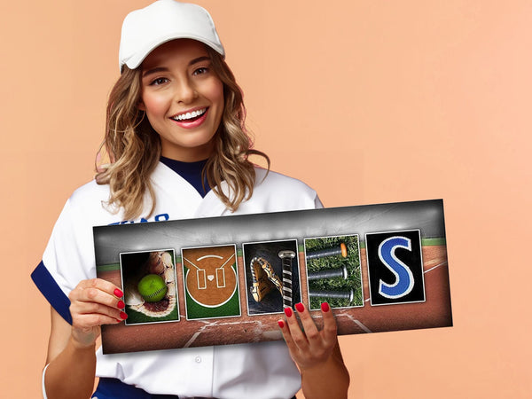 Softball Personalized Name Art - Browse Custom Name Art - Personal-Prints