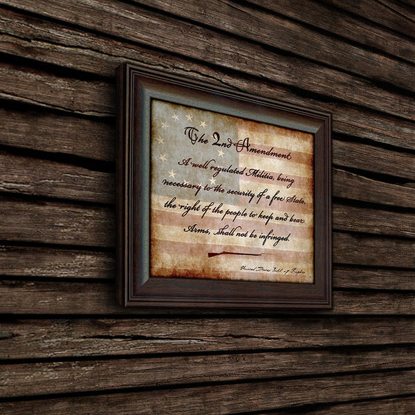 2nd Amendment Wall Art | Framed Second Amendment | Flag Art - Personal ...