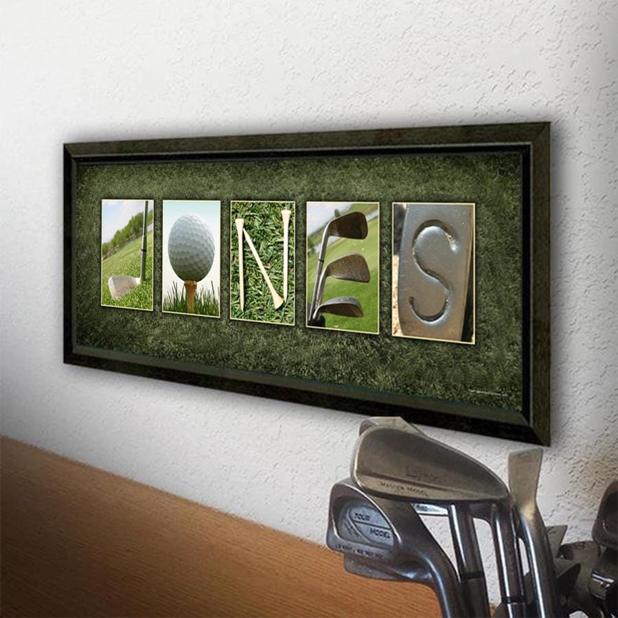 Golf Personalized Name Art — Shop Custom Name Sports Art Online ...