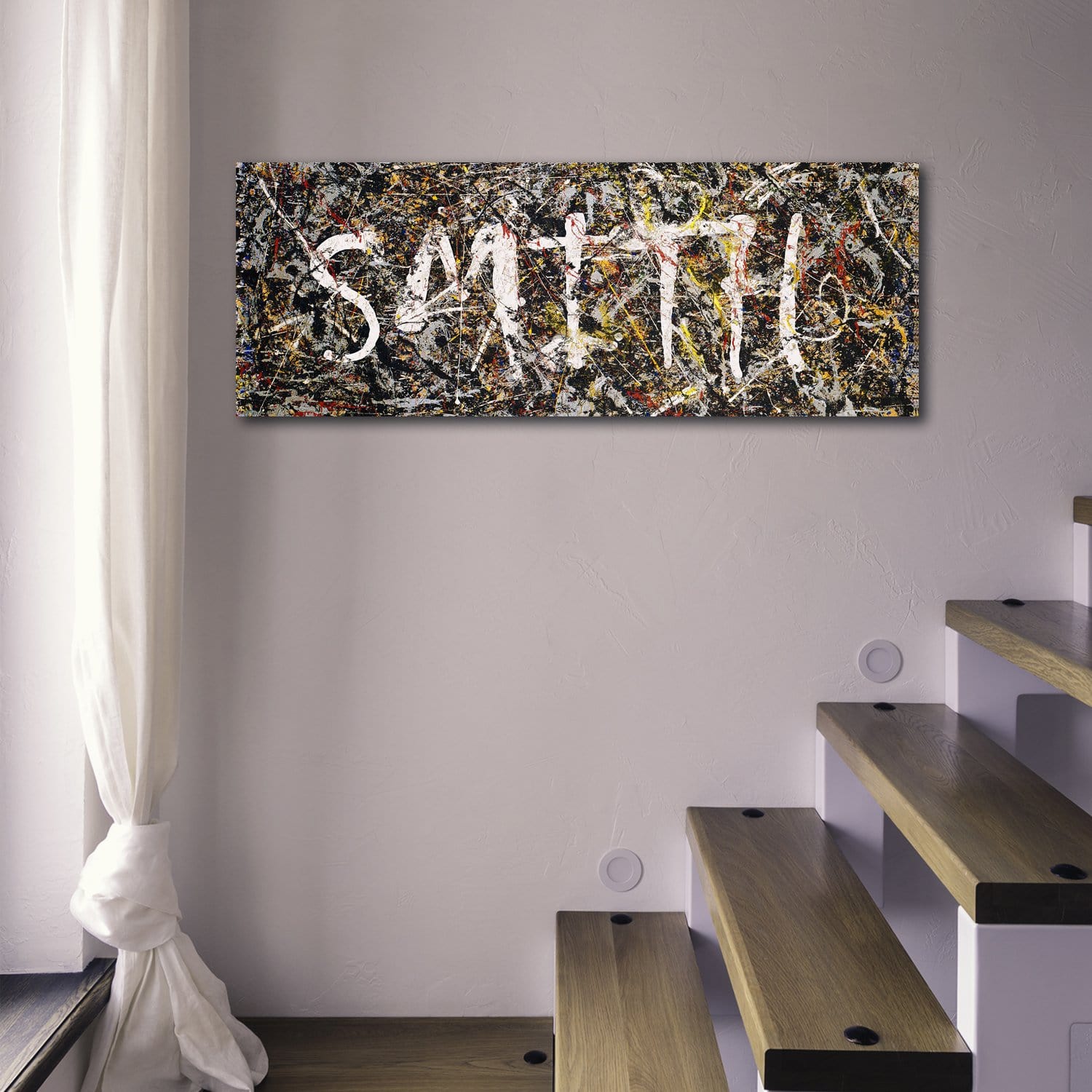 Splatter Paint Personalized Name Art | Jackson Pollock Art Gifts ...