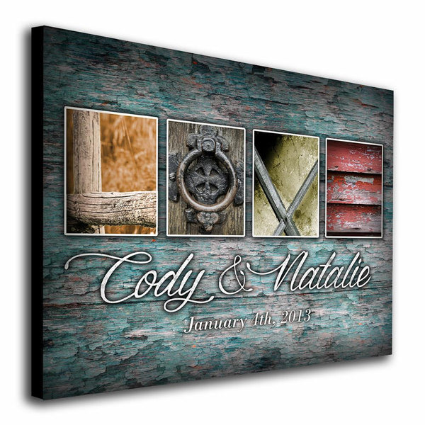 LOVE Letters Name Art Romantic Personalized Gift - Personal Prints ...