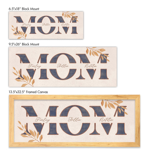 Personalized Gift for Mom - Mid Century Design with Children's Names ...