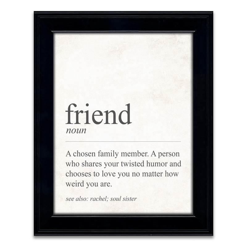 The Definition of a Friend - Fun personalized Gift for a Friend ...